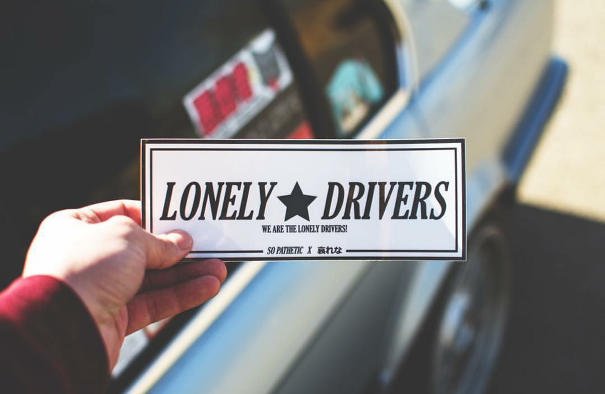 LONELY DRIVERS ORIGINAL WHITE STICKER – Lonely Drivers